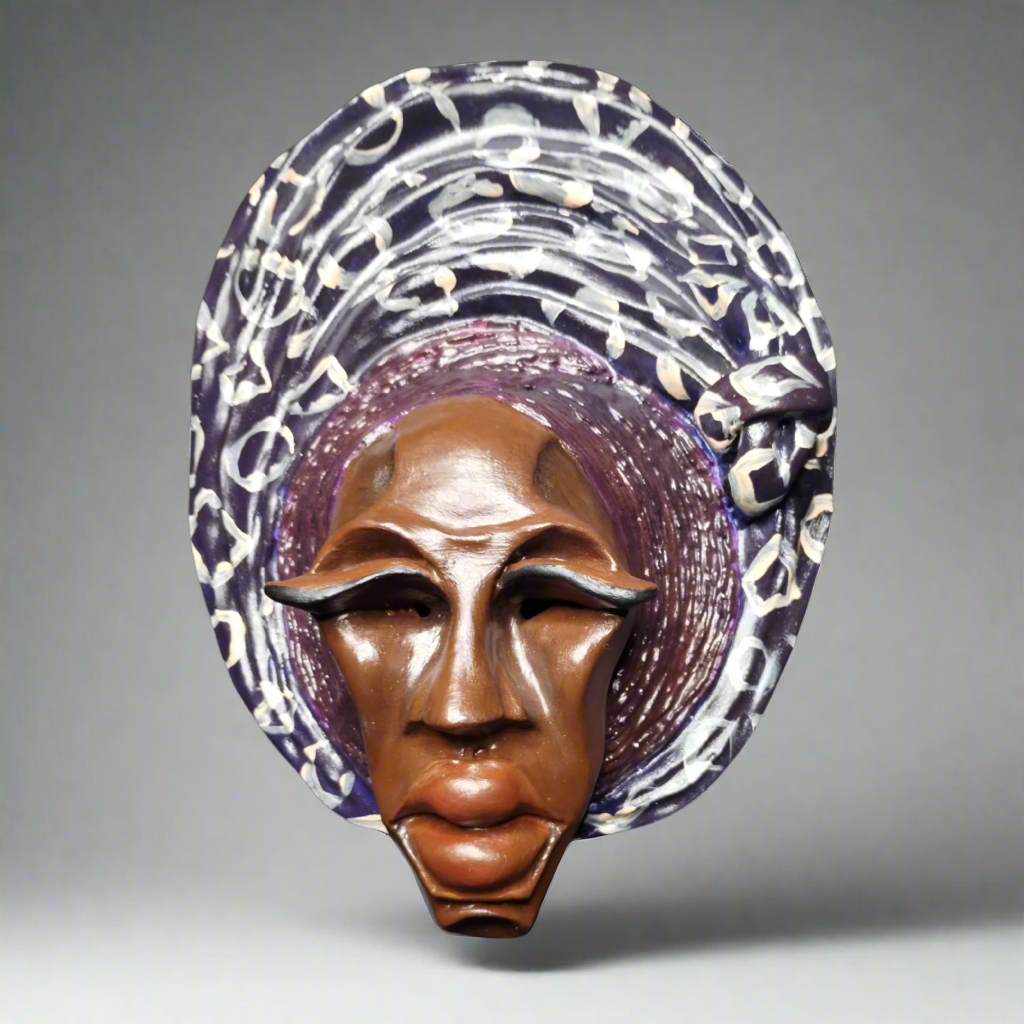 GELE GODDESS WALL PLAQUE - STERN ANCESTOR – ArtbyTerri